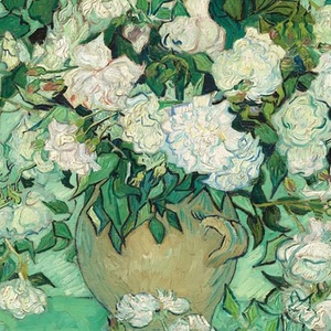 The painting of roses by Vincent van Gogh